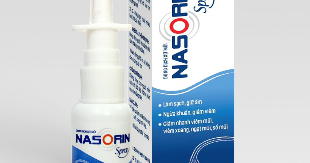 Xịt mũi NASORIN kháng khuẩn, chống viêm
