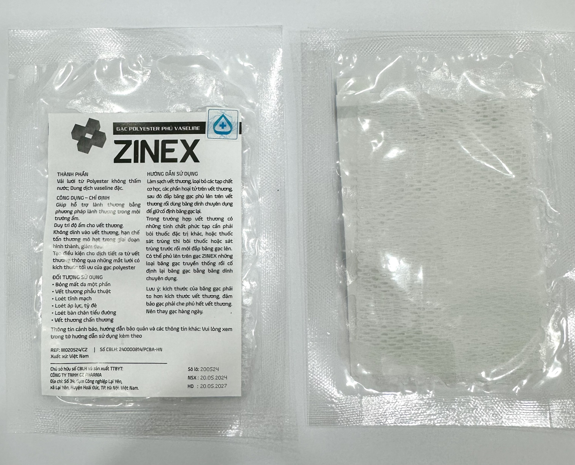 GẠC POLYESTER PHỦ VASELINE ZINEX